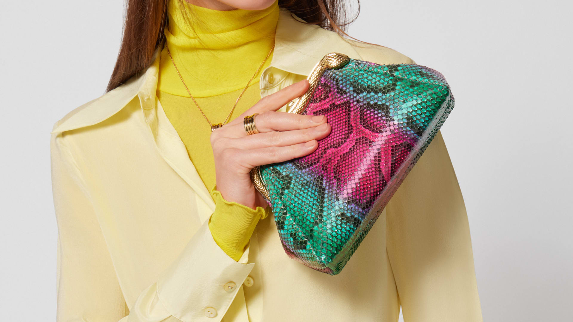 Serpentine Pouch Python Leather 293370 | Bags | Bvlgari Official Store