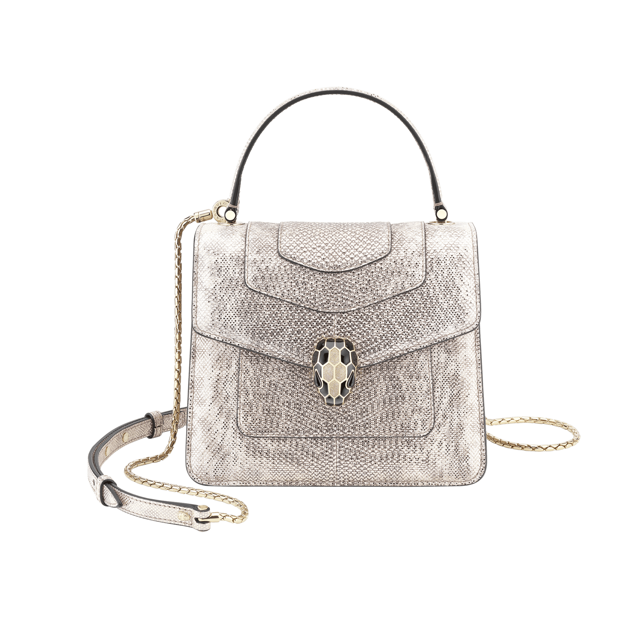 Serpenti Forever Top Handle Karung Leather 290552 | Bags | Bvlgari ...