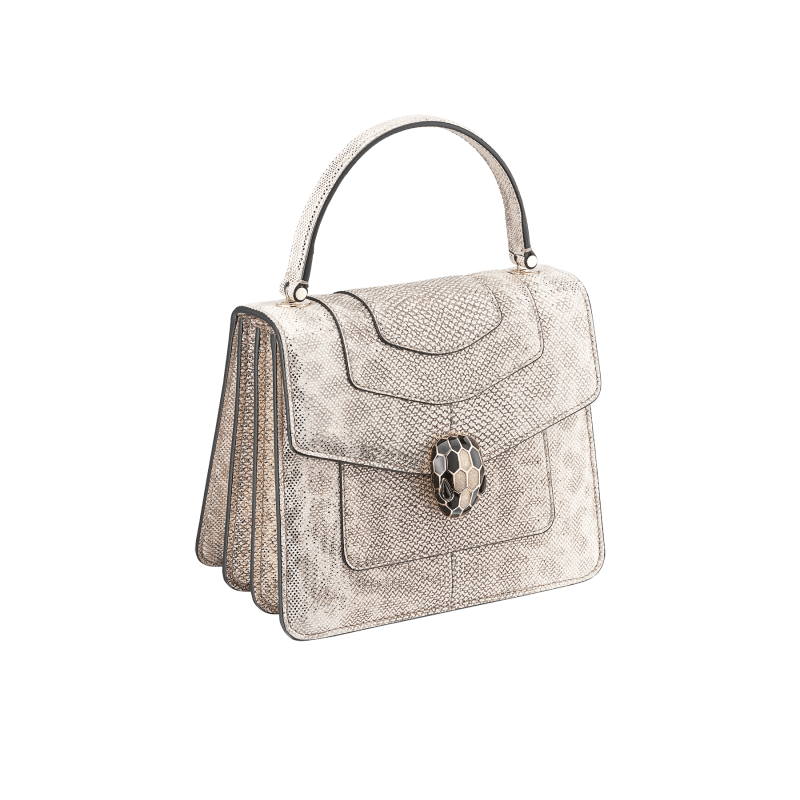 Serpenti Forever Top Handle Karung Leather 290552 | Bags | Bvlgari ...