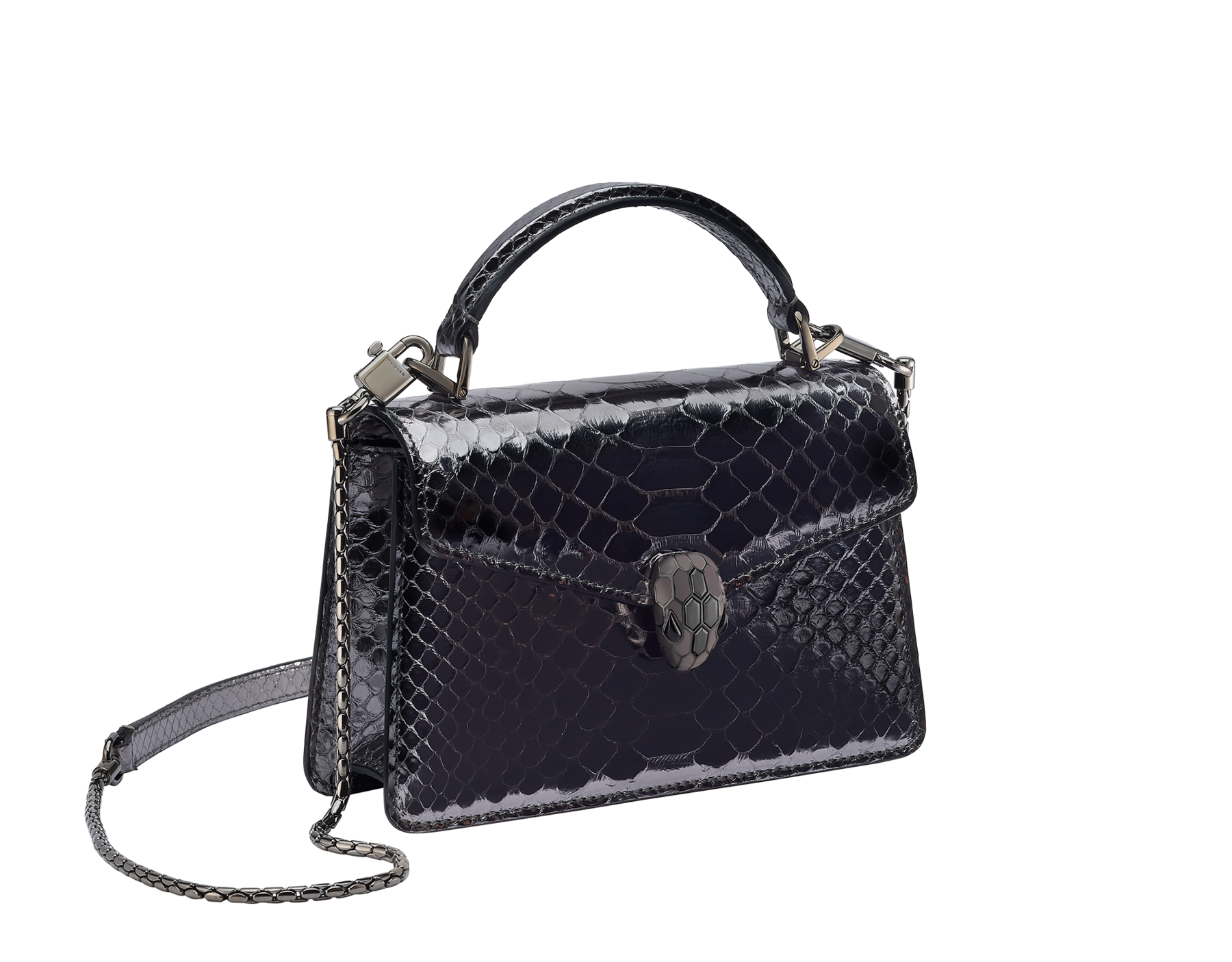 Serpenti Forever Mini Top Handle Bag Python Leather 293876 | Bags ...