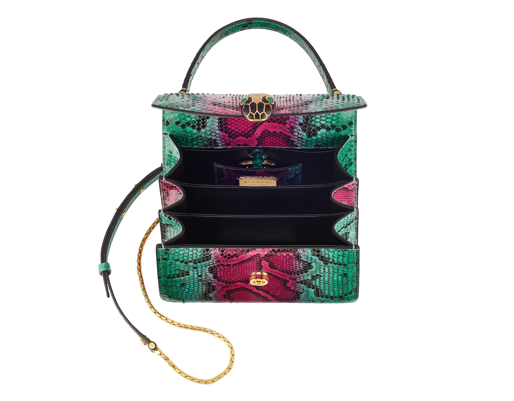 Serpenti Forever Top Handle Python Leather 293318 | Bags | Bulgari ...