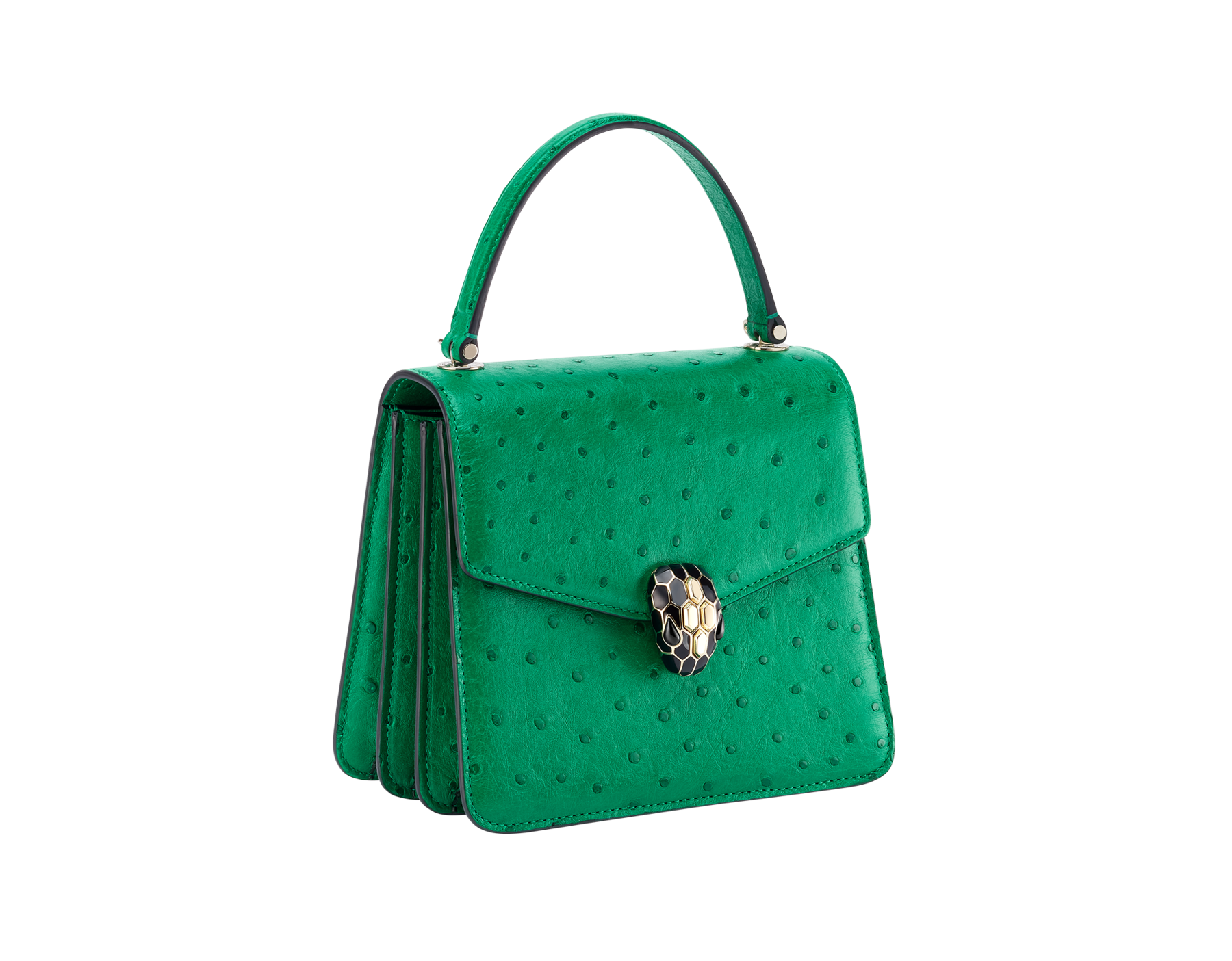 Serpenti Forever Top Handle Ostrich Leather 293264 | Bags | Bulgari ...