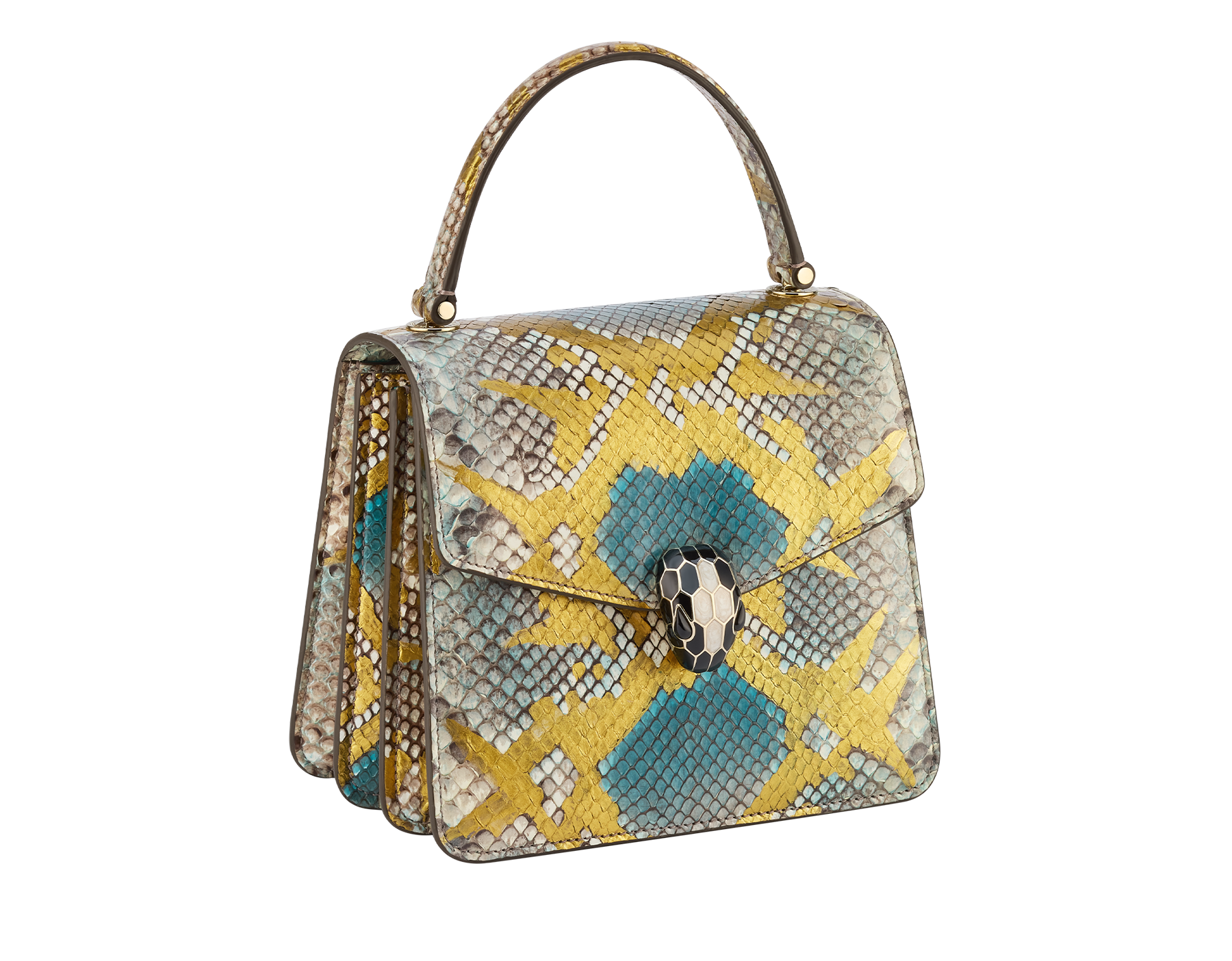 Serpenti Forever Top Handle Python Leather 292858 | Bags | Bulgari ...